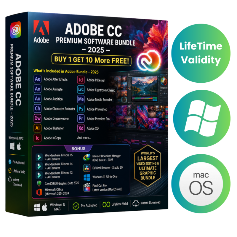 ADOBE CC PREMIUM SOFTWARE BUNDLE – 2025 (No BONUS)) - DIGIGrow